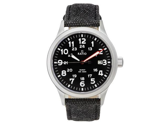 Click here for Ratio Quest Mens Field Watch Sapphire Canvas Strap... prices
