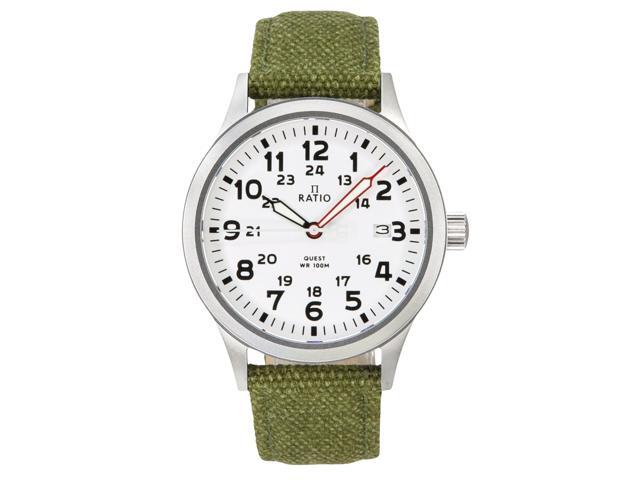 Click here for Ratio Quest Mens Field Watch Sapphire Canvas Strap... prices