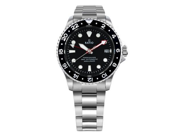 Click here for RATIO FreeDiver GMT Series Sapphire Crystal Stainl... prices