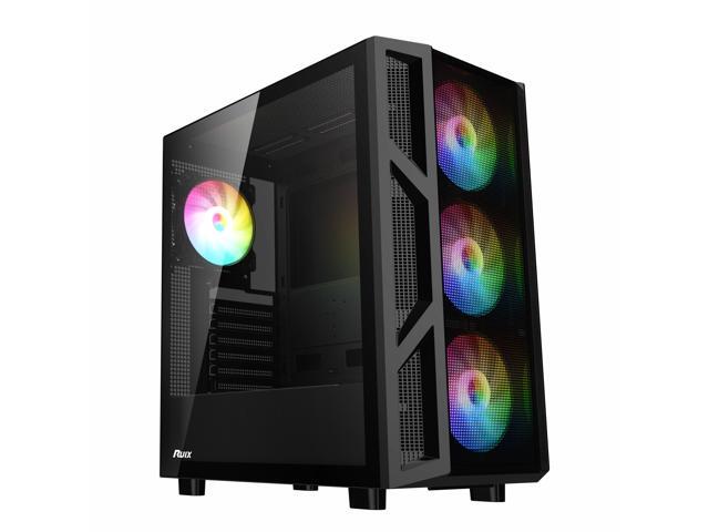 Click here for Ruix CV103 Black Color USB3.0 Tempered Glass Side... prices