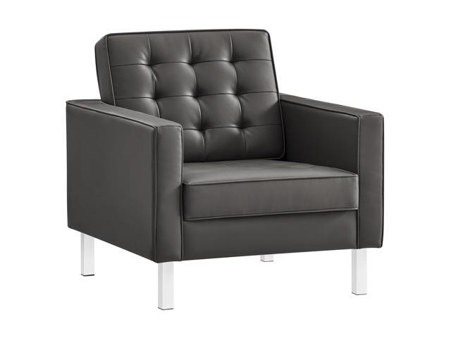 Click here for Loft Tufted Vegan Leather Armchair by Modway prices