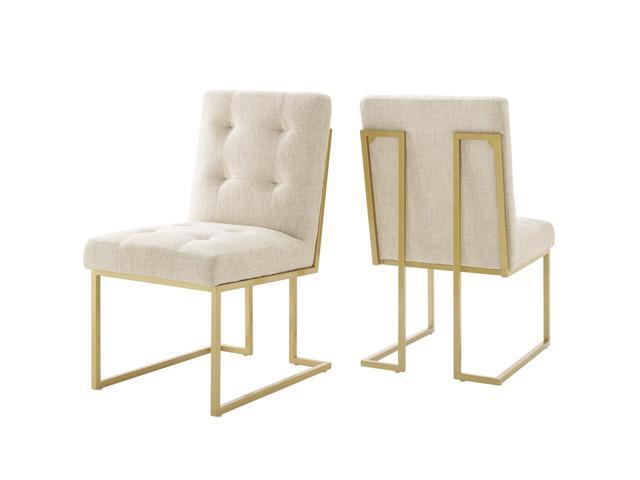 Click here for Privy Gold Stainless Steel Upholstered Fabric Dini... prices