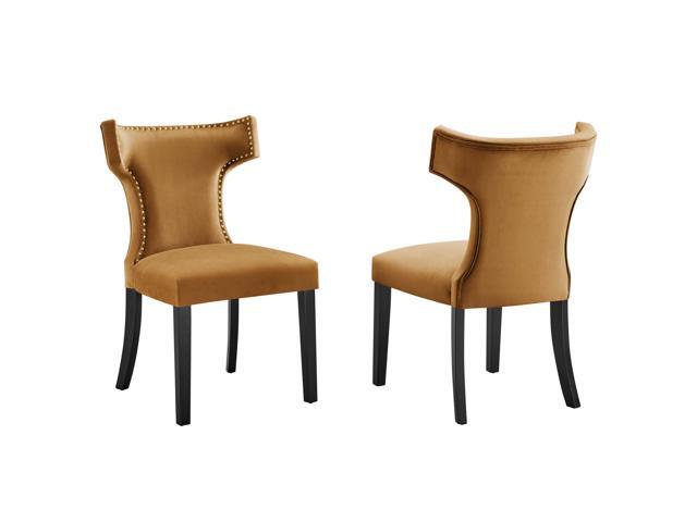 Click here for Curve Performance Velvet Dining Chairs Set of 2 by... prices