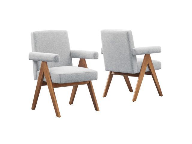 Click here for Lyra Fabric Dining Room Chair Set of 2 by Modway prices