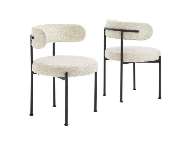 Click here for Albie Boucle Fabric Dining Chairs Set of 2 by Modw... prices