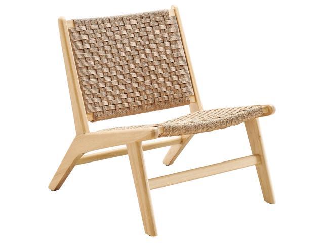 Click here for Saoirse Woven Rope Wood Accent Lounge Chair by Mod... prices