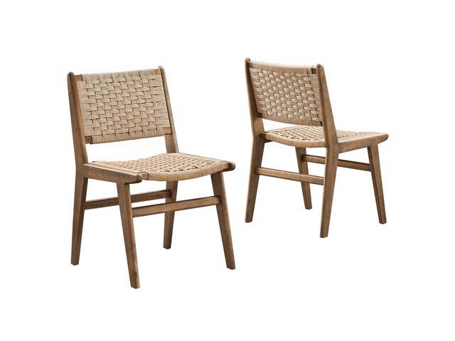 Click here for Saoirse Woven Rope Wood Dining Side Chair Set of 2... prices