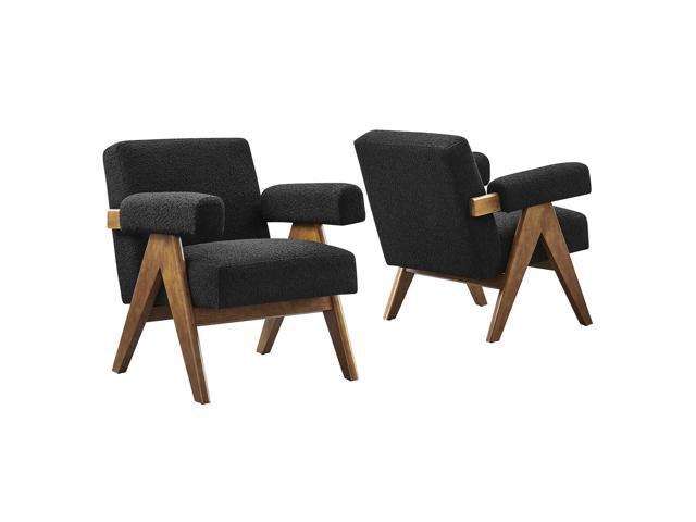 Click here for Lyra Boucle Fabric Armchair Set of 2 by Modway prices