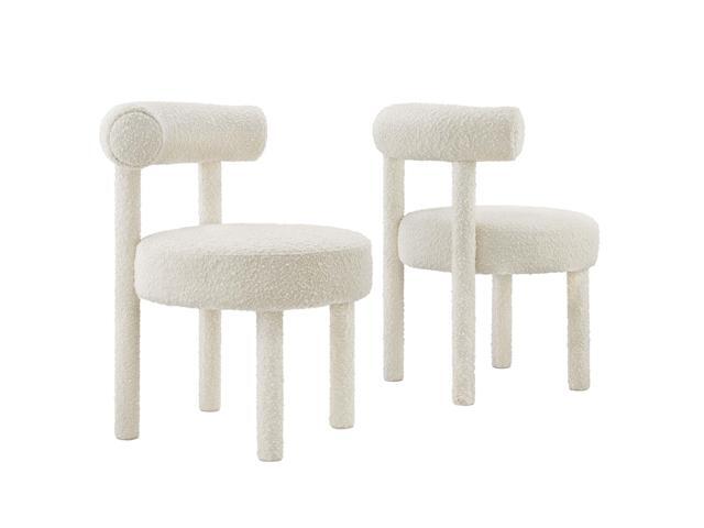 Click here for Toulouse Boucle Fabric Dining Chair Set of 2 by Mo... prices