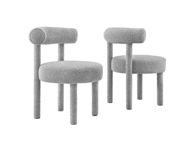 Click here for Toulouse Boucle Fabric Dining Chair Set of 2 by Mo... prices