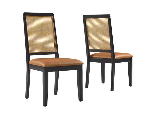 Click here for Arlo Vegan Leather Upholstered Faux Rattan and Woo... prices