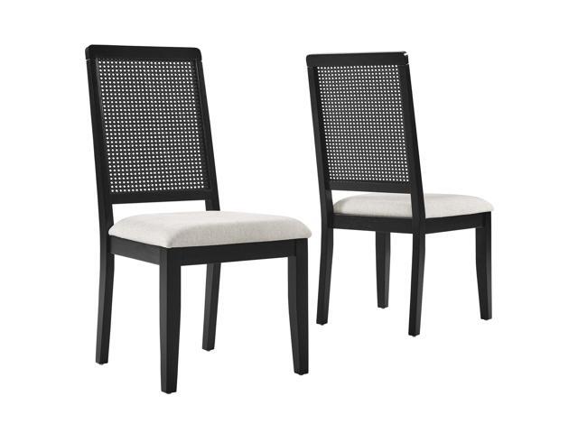 Click here for Arlo Faux Rattan and Wood Dining Side Chairs Set o... prices