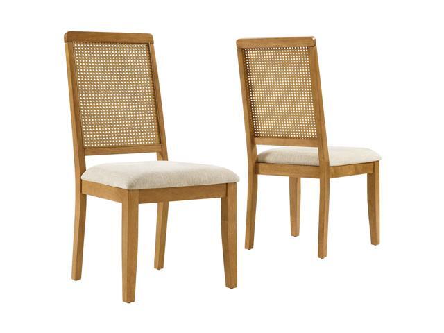 Click here for Arlo Faux Rattan and Wood Dining Side Chairs Set o... prices