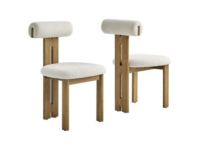Click here for Torian Boucle Fabric Dining Chair Set of 2 by Modw... prices