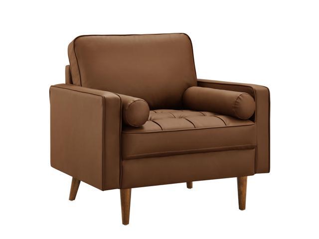 Click here for Valour Tufted Vegan Leather Accent Armchair by Mod... prices