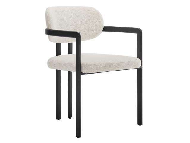 Click here for Elio Barrel Fabric and Metal Dining Chair by Modwa... prices