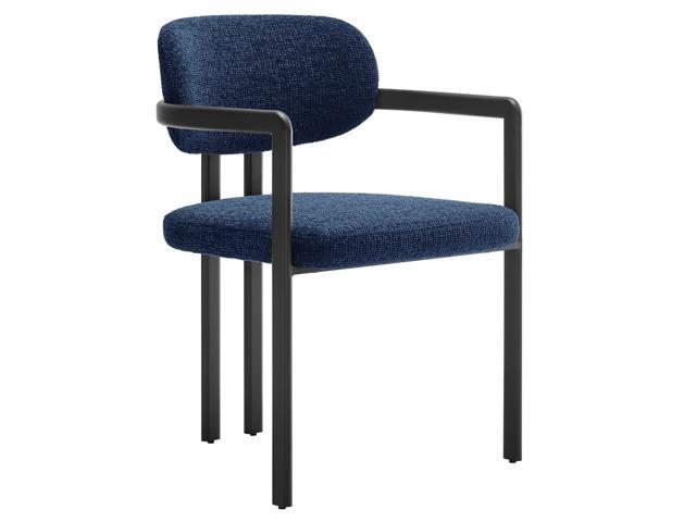 Click here for Elio Barrel Fabric and Metal Dining Chair by Modwa... prices