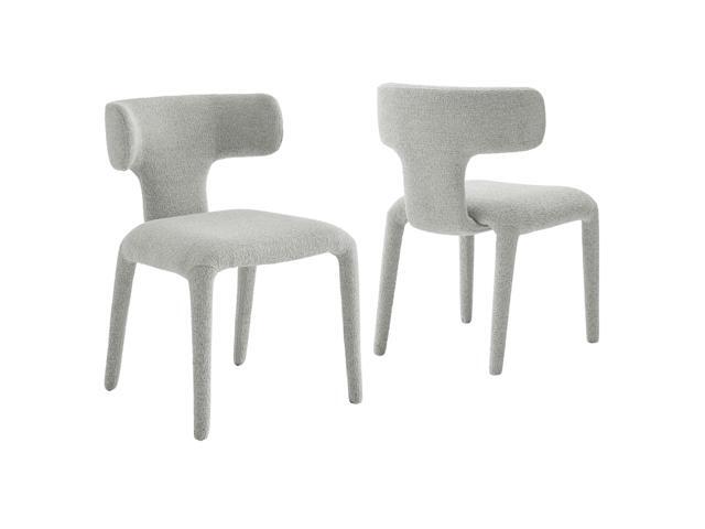 Click here for Stellan Curved Back Boucle Upholstered Dining Chai... prices