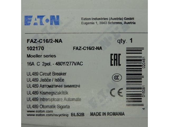 Click here for Eaton Cutler Hammer 16A 2-Pole Miniature Circuit B... prices