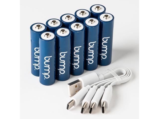 Click here for BUMP AA USB-C Rechargeable NiMH Batteries - 10 Pac... prices