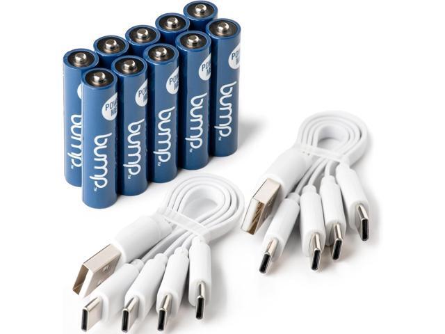 Click here for bump AAA USB-C Rechargeable NiMH Batteries - 10 Pa... prices