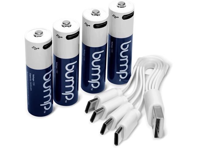 Click here for Bump USB Rechargeable AA Batteries (4-Pack) - 2600... prices