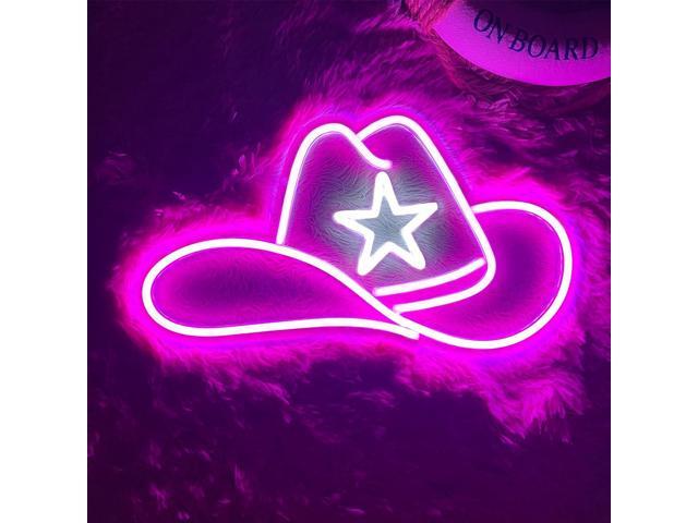 Click here for Cowgirl Hat LED Neon Sign Super Bright Acrylic Dim... prices