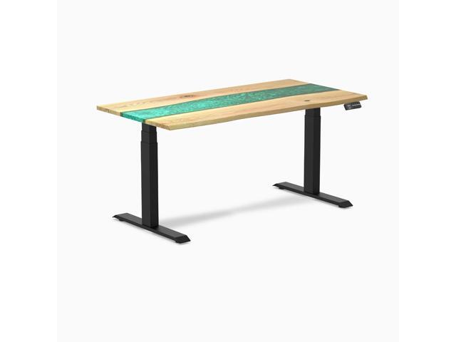 Click here for Desky Dual Resin Hardwood Sit Stand Desk - White A... prices