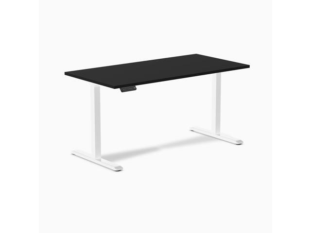 Click here for Desky Single Sit Stand Desk - Black / 59x29.5 / Wh... prices
