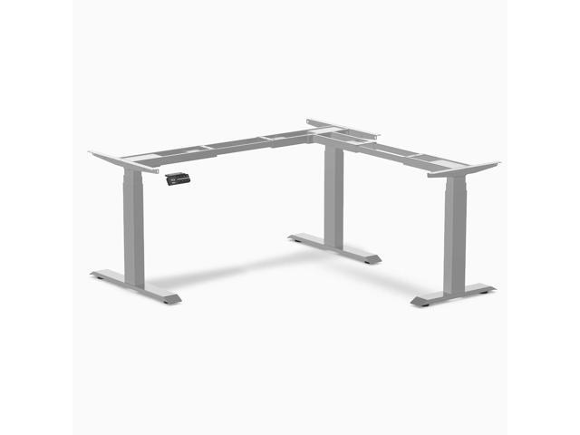 Click here for Desky Sit Stand L-Shape Desk Frame - Gray prices