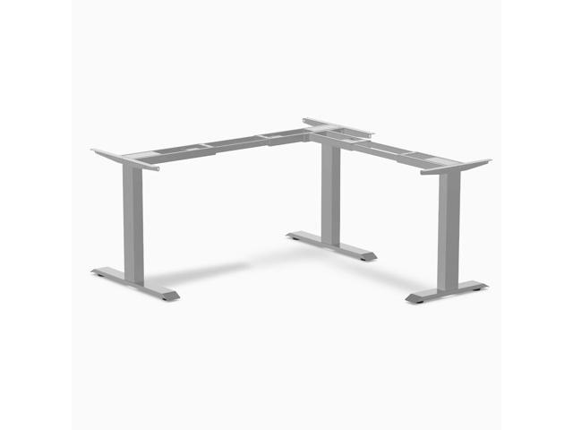 Click here for Desky Zero Fixed L-Shape Desk Frame - Gray prices