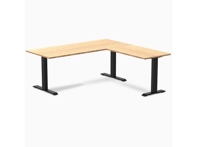 Click here for Desky Zero Bamboo L-Shape Office Desk - Bamboo / 7... prices
