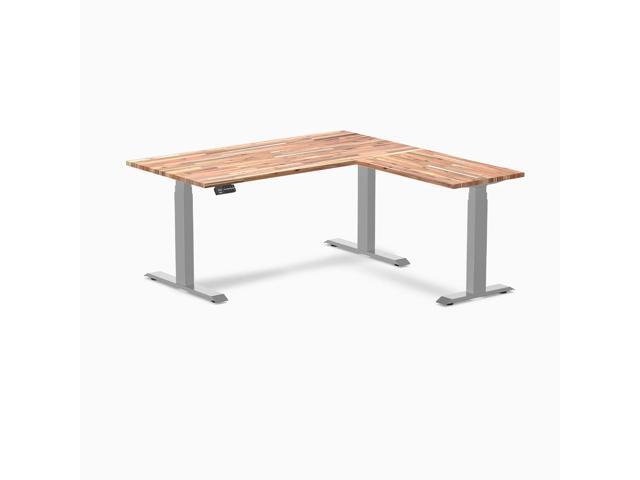 Click here for Desky Softwood L-Shape Sit Stand Desk - Acacia / 6... prices
