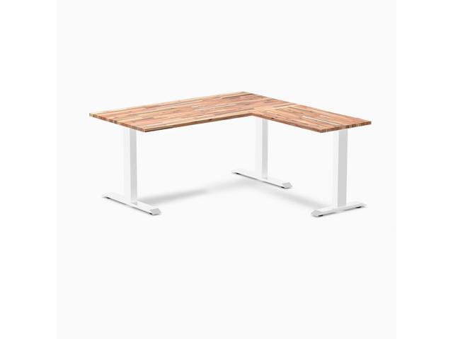 Click here for Desky Zero Softwood L-Shape Office Desk - Acacia /... prices