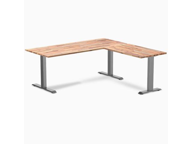 Click here for Desky Zero Softwood L-Shape Office Desk - Acacia /... prices