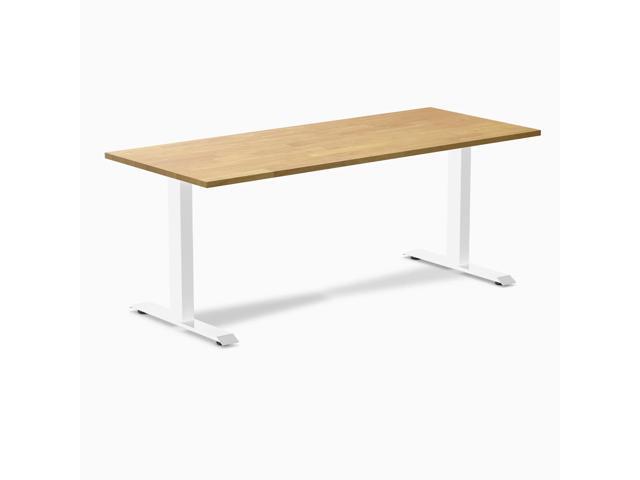 Click here for Desky Zero Rubberwood Office Desk - Light Oak / 72... prices