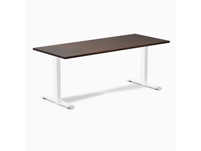 Click here for Desky Zero Rubberwood Office Desk - Dark Walnut /... prices