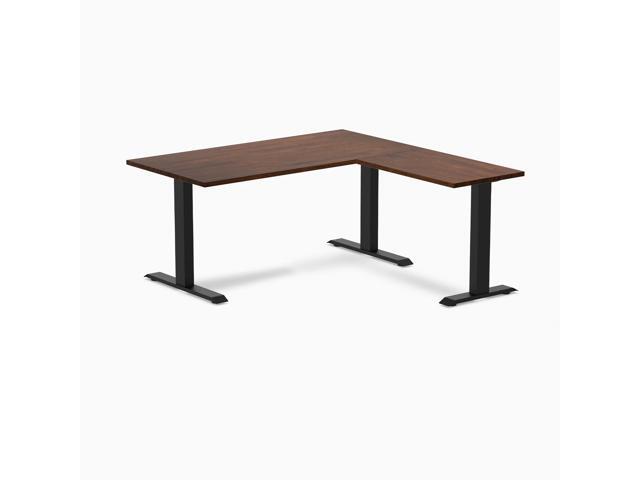 Click here for Desky Zero Rubberwood L-Shape Office Desk - Red Wa... prices