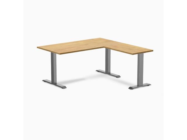 Click here for Desky Zero Rubberwood L-Shape Office Desk - Light... prices