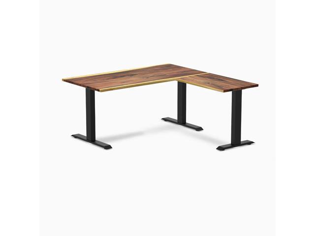 Click here for Desky Zero Hardwood L-Shape Office Desk - Saman /... prices