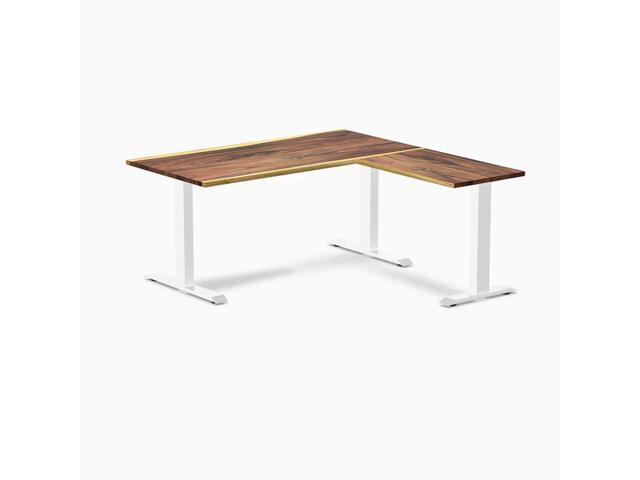Click here for Desky Zero Hardwood L-Shape Office Desk - Saman /... prices
