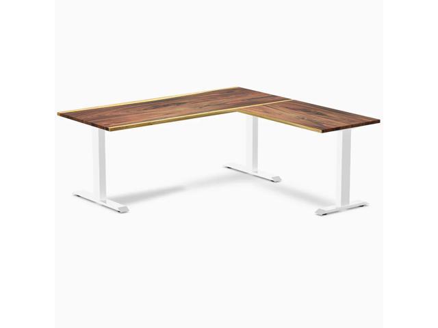 Click here for Desky Zero Hardwood L-Shape Office Desk - Saman /... prices