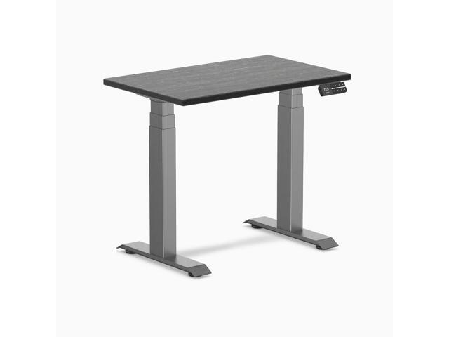 Click here for Desky Dual Mini Bamboo Sit Stand Desk - Dark Bambo... prices