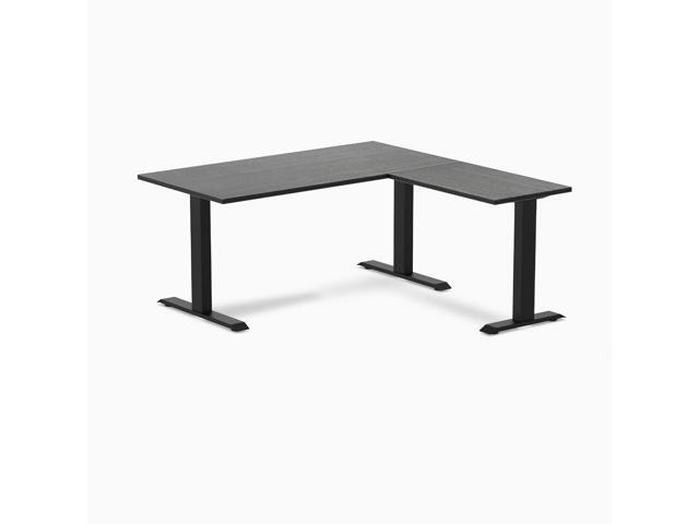 Click here for Desky Zero Bamboo L-Shape Office Desk - Dark Bambo... prices