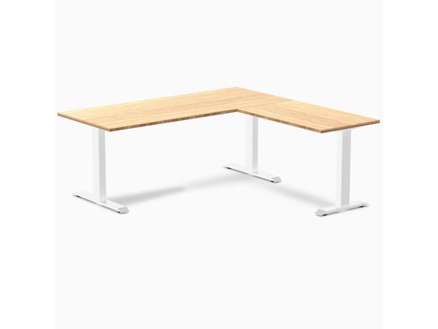 Click here for Desky Zero Bamboo L-Shape Office Desk - Bamboo / 7... prices