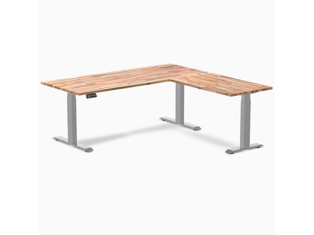 Click here for Desky Softwood L-Shape Sit Stand Desk - Acacia / 7... prices