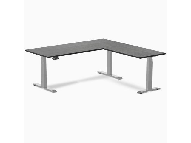 Click here for Desky Bamboo L-Shape Sit Stand Desk - Dark Bamboo... prices