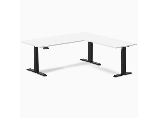 Click here for Desky L-Shape Laminate Sit Stand Desk - White / 70... prices