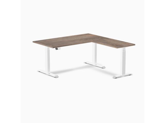 Click here for Desky L-Shape Laminate Sit Stand Desk - Natural Wa... prices