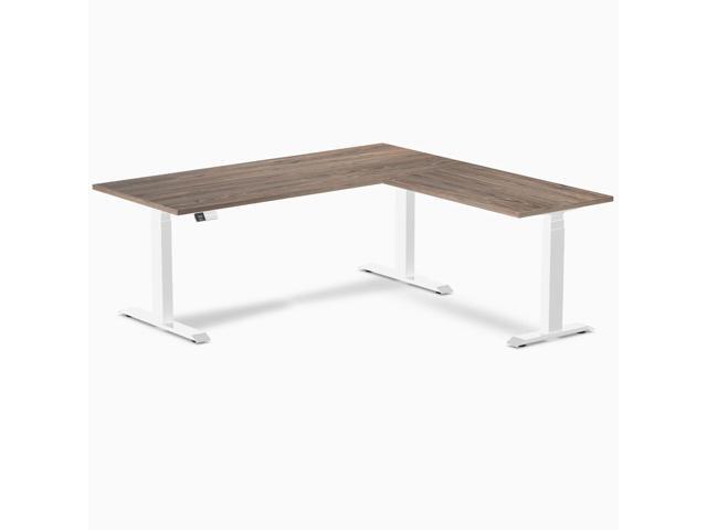 Click here for Desky L-Shape Laminate Sit Stand Desk - Natural Wa... prices